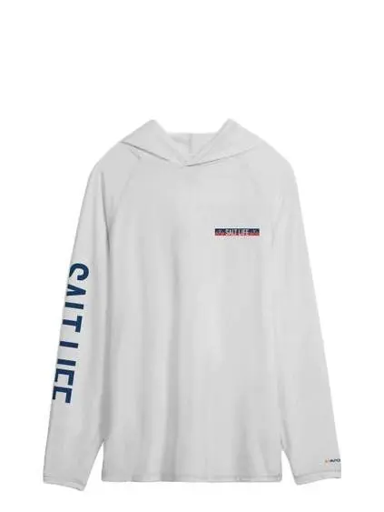 SALT LIFE Tuna Tournament Performance Hoodie - White