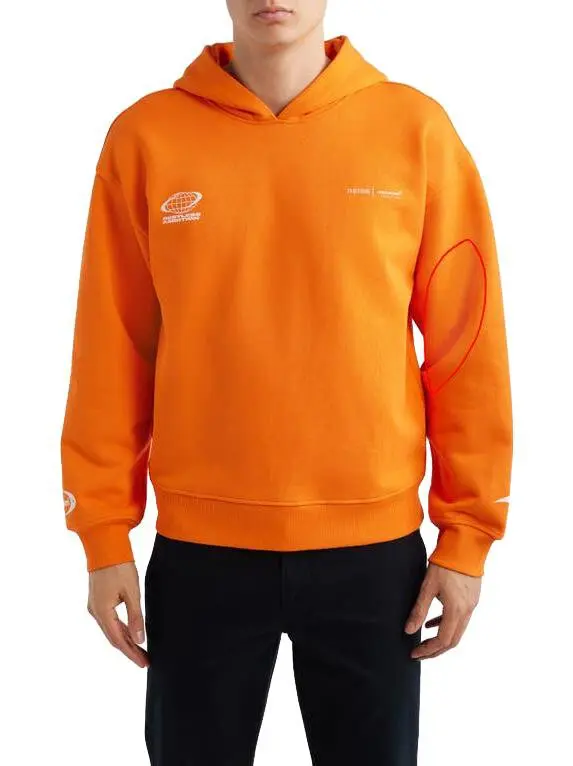 REISS X Mclaren Rowan Cotton Hoodie - Papaya Orange