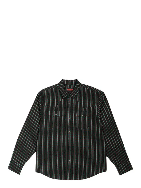 PLEASURES Tribute Western Button-up Shirt - Black