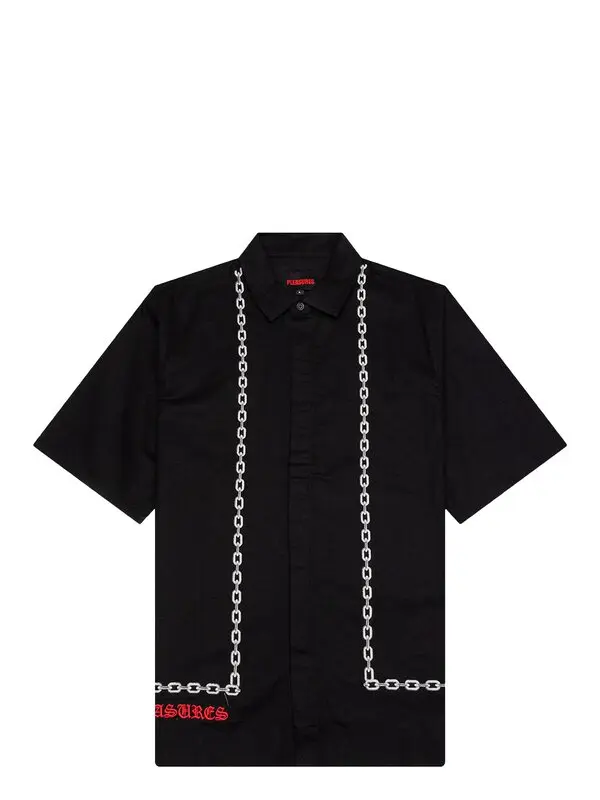 PLEASURES Chain Button-up Shirt - Black