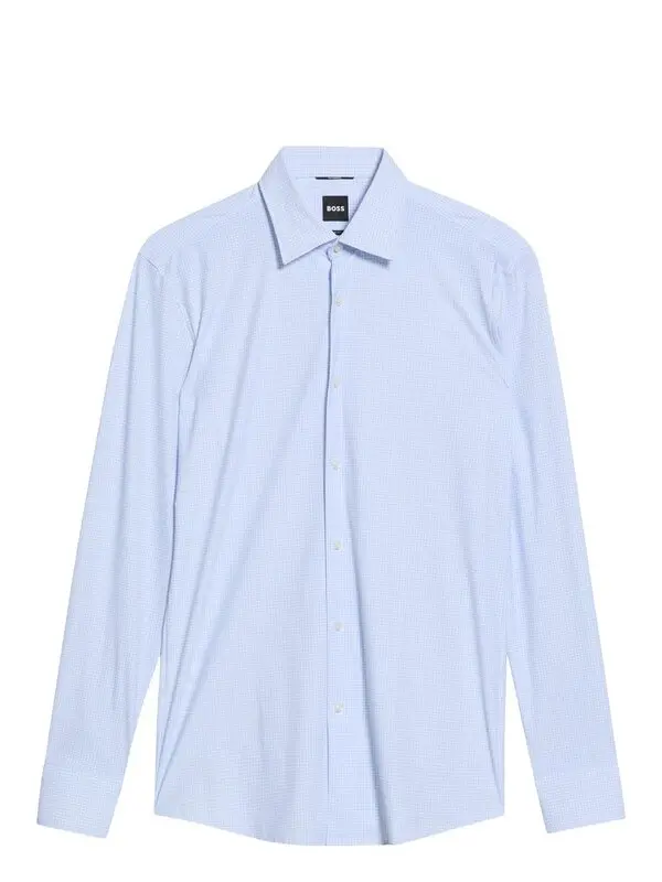 BOSS Hank Kent Slim Fit Performance Stretch Dress Shirt - Light/pastel Blue