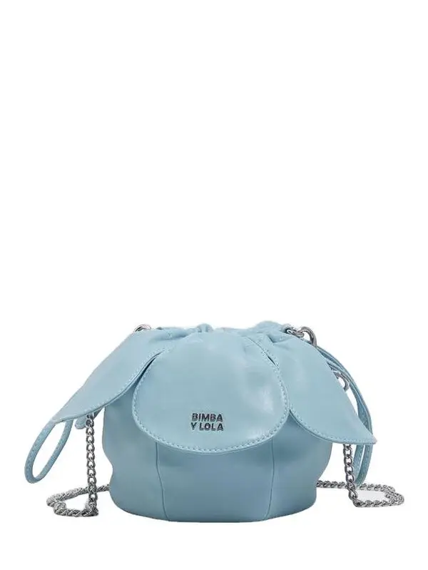 Bimba Y Lola Petalo Leather Shoulder Bag - Sky Blue