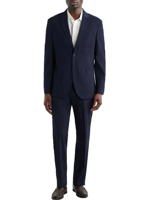 Nordstrom Henrik Trim Fit Navy Silk Seersucker Suit - Navy Dylan Seersucker