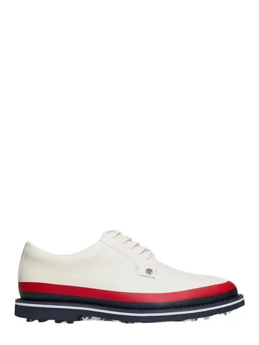 G/fore Gallivanter Tuxedo Stripe Golf Shoe - Snow/multi