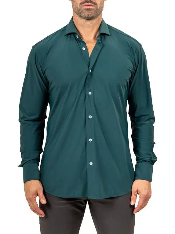 MACEOO Eins Marthy Contemporary Fit Button-up Shirt - Green