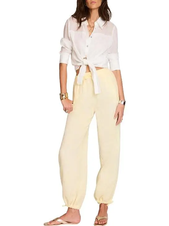 Mint Velvet Linen Balloon Trousers - Yellow
