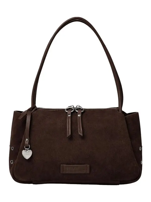 URBAN ORIGINALS Suede Shoulder Bag - Chocolate