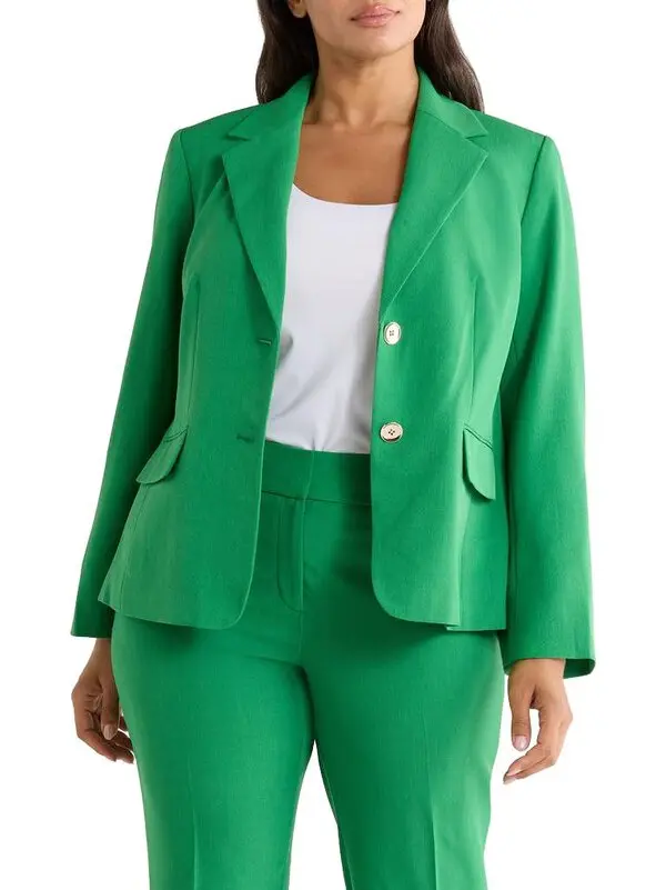 KASPER Two-button Blazer - Lush Green - Bv6