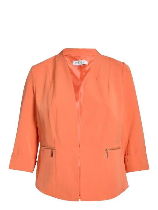 KASPER Zip Pocket Jacket - Mandarin