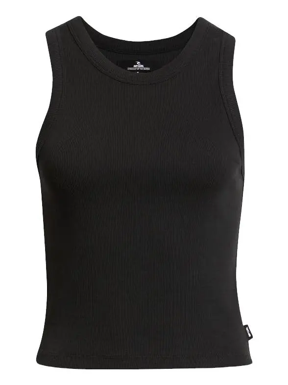 Rip Curl Classic Stretch Cotton Rib Tank - Black