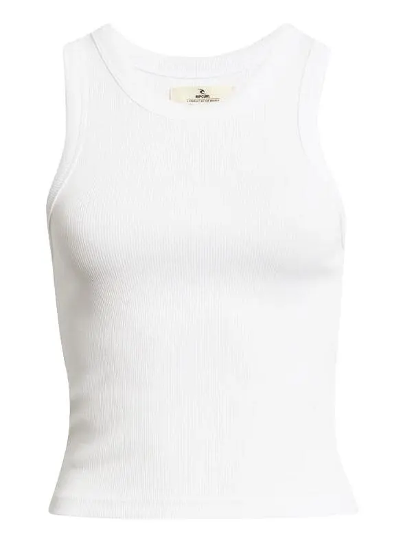 Rip Curl Classic Stretch Cotton Rib Tank - Optical White