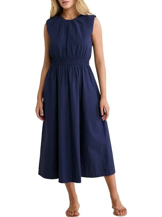 NIC+ZOE Dakota Sleeveless Poplin Maxi Dress - Ink