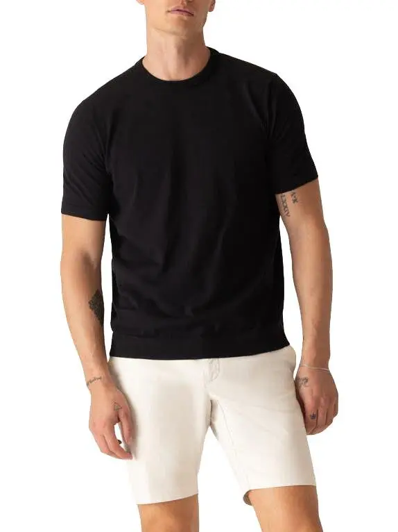 DEKE Modern Knit Crewneck T-shirt - Black