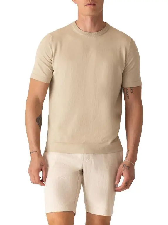 DEKE Modern Knit Crewneck T-shirt - Brazilian Sand