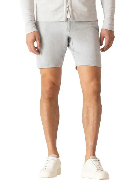 DEKE Galaxy 8.5-inch Stretch Twill Bermuda Shorts - Light Grey Heather