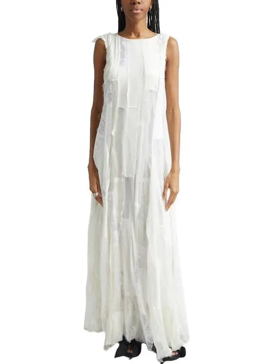 Collina Strada Primrose Patchwork Maxi Dress - White