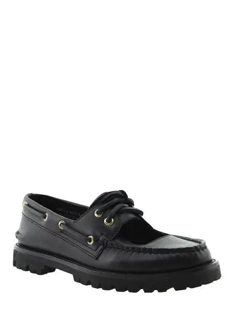 Sperry Mary Jane Lug Boat Shoe - Black