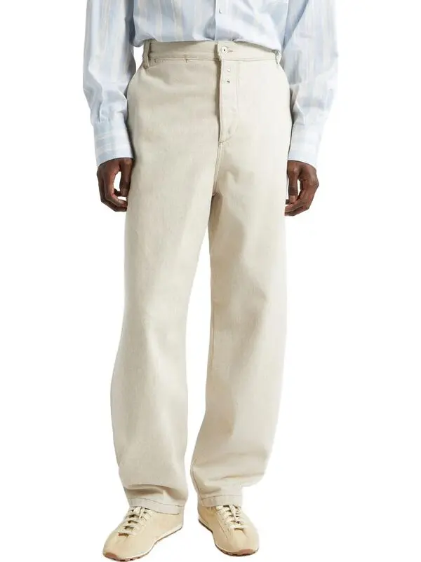 Jacquemus Le De-nîmes Paysan Straight Leg Jeans - Light Beige