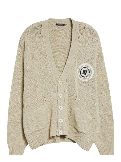 Balmain Light Cotton Blend Cardigan - Beige