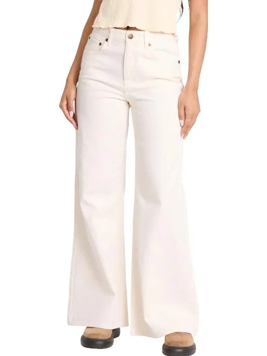 BILLABONG Free Fall High Waist Flare Leg Jeans - Sea Salt