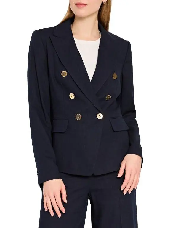 TAHARI ASL Double Breasted Blazer - New Navy