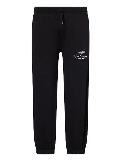 COLE BUXTON International Wide-leg Cotton Jogging Bottoms - Black