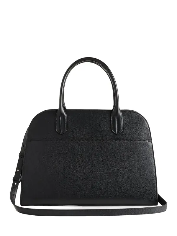 Quince Italian Leather Essential Satchel - Black