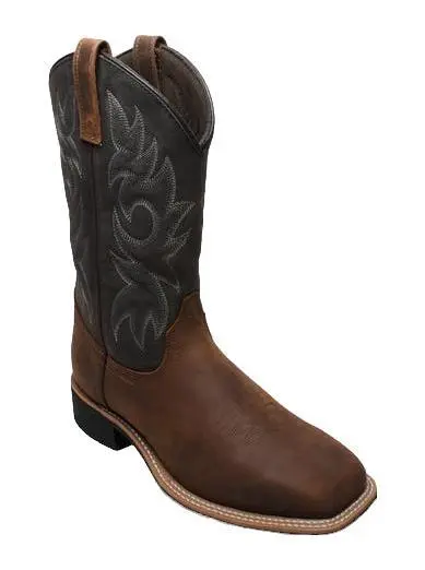 ADTEC Work Western Square Toe Boots - Leopard