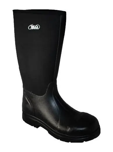 TECS 16" Cement Rubber Steel Toe Boots - Black