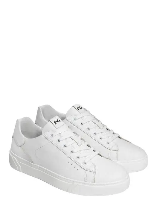NEROGIARDINI Leather Low-top Sneaker - White
