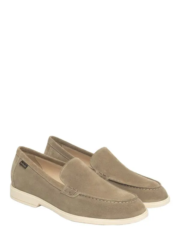 NEROGIARDINI Suede Slip-on Loafer - Taupe