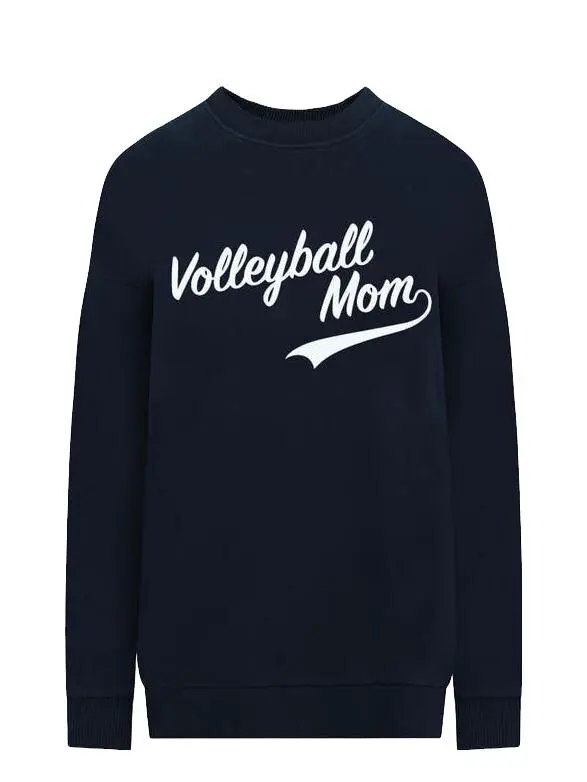 FAVORITE DAUGHTER Volleyball Mom Graphic Sweatshirt - Navy