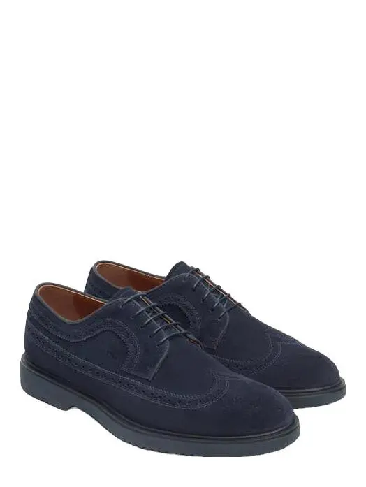 NEROGIARDINI Wingtip Derby - Navy