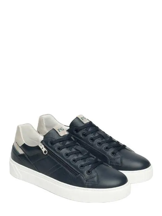 NEROGIARDINI Low Top Side Zip Sneakers - Navy