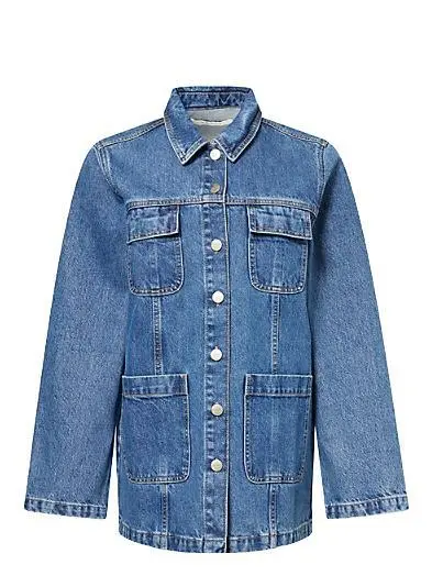 SKALL STUDIO Margaux Long-sleeve Denim Shirt - Slouchy Blue