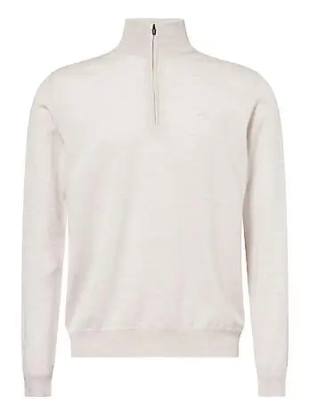 J. Lindeberg Kiyan Quarter-zip Wool-knit Jumper - Moonbeam Melange