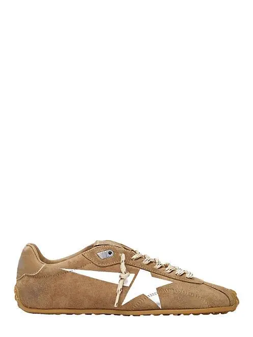 GOLDEN GOOSE Marathon Speed 15331 Suede Trainers - Beige Comb