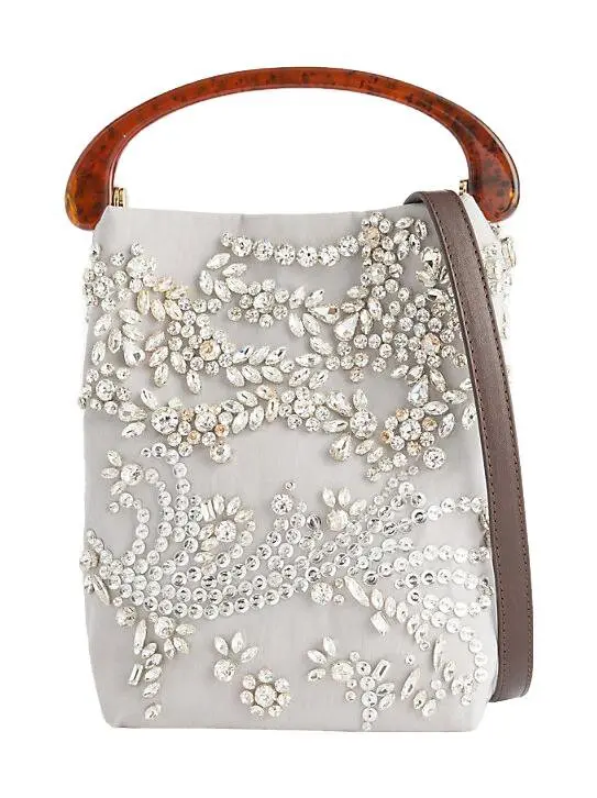 Dries Van Noten Embellished Top-handle Bag - Light Grey