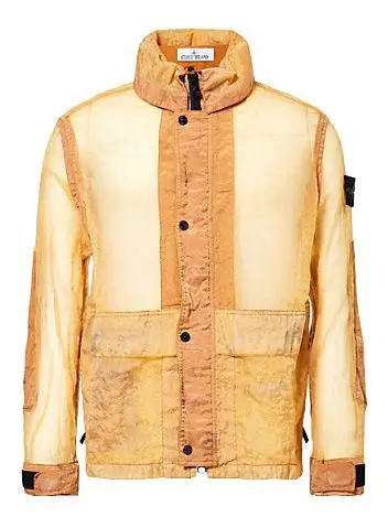 Stone Island Camo Monofilament Mesh Jacket - Orange