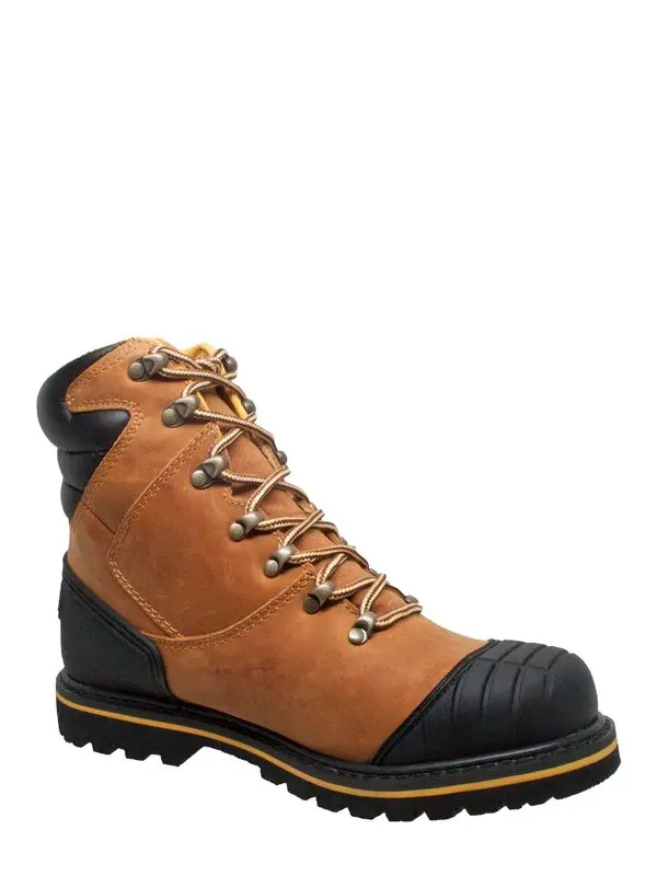 ADTEC 7" Steel Toe Work Boots - Tumble Brown