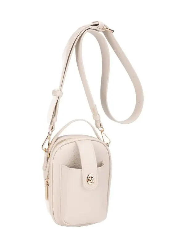 MALI + LILI Parker Faux Leather Crossbody - Bone