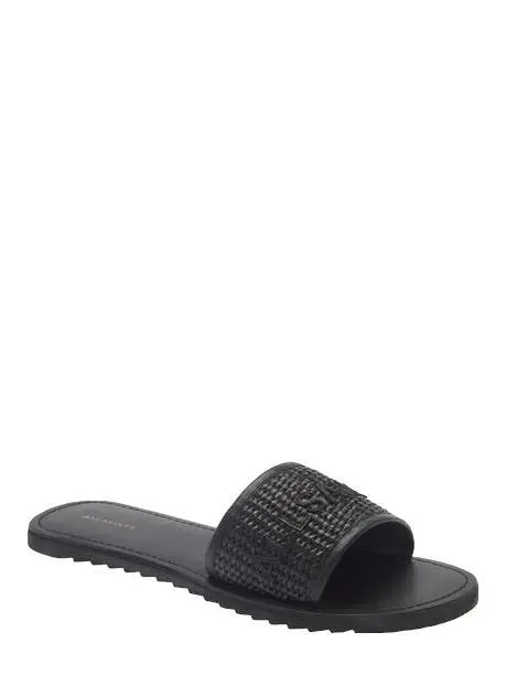 ALLSAINTS Hoxton Woven Slide Sandal - Black/black