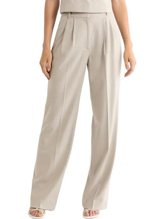 FAVORITE DAUGHTER Stretch Wide Leg Pants - Khaki