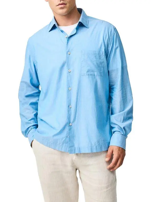 Rodd & Gunn Parsons Hill Cotton Button-up Shirt - Sky