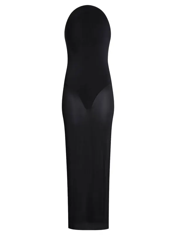 Alaïa Strapless Curved Dress - Black