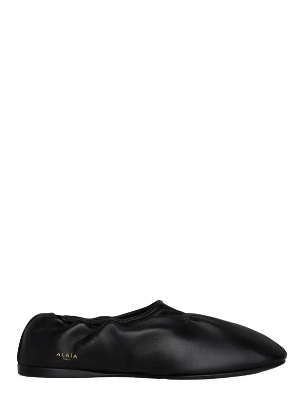 Alaïa Leather Slip-on Ballet Flats - Black