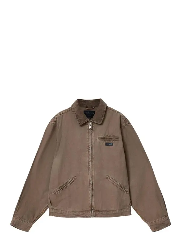 ALLSAINTS Organic Cotton Canvas Korey Jacket - Brown