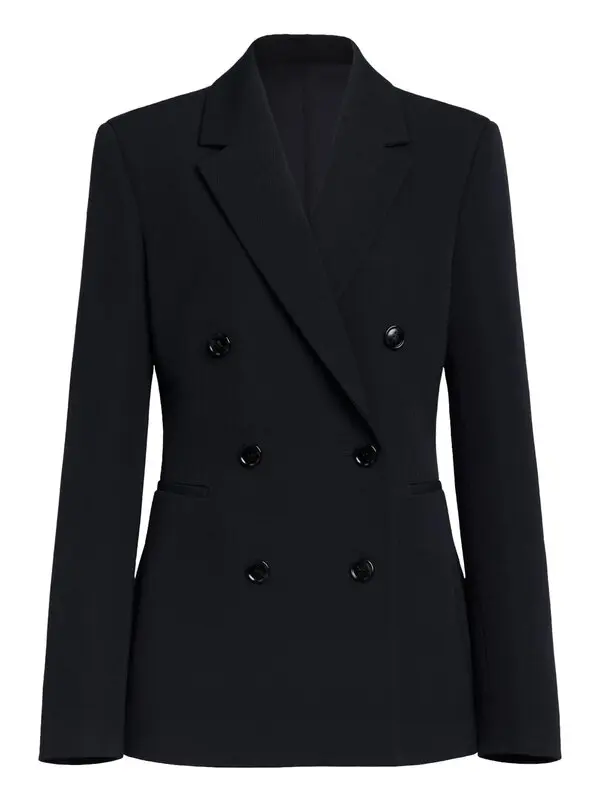 Alaïa Wool-blend Double-breasted Blazer - Black