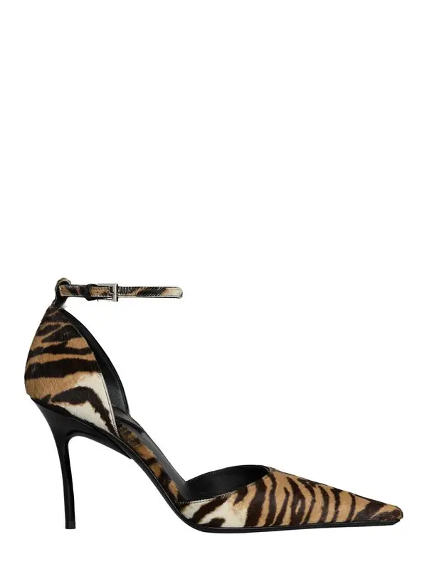 Alaïa Haircalf Animal Print D'orsay Pumps - Beige