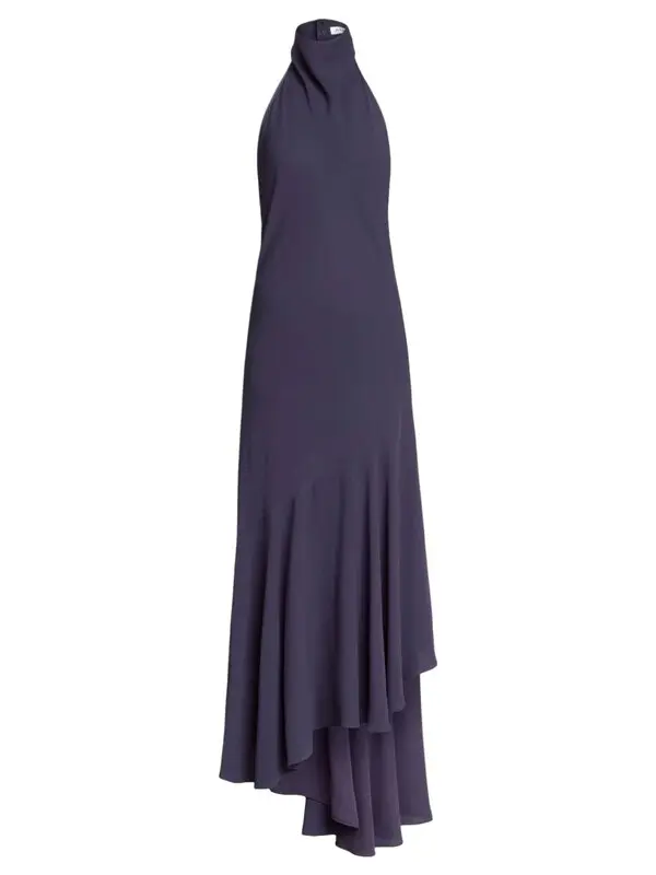 Alaïa Asymmetric Halterneck Gown - Purple